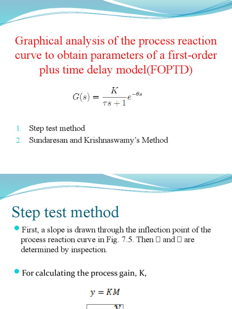 Graphical Analysis of The Process Reaction Curve To Obtain Parameters ...
