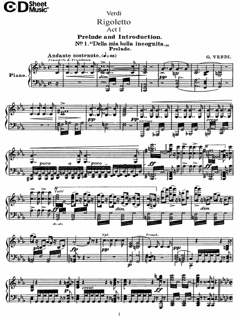 Verdi Rigoletto Vocal Score Complete PDF | PDF