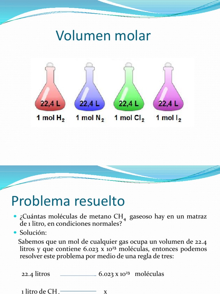 Volumen Molar Prob Resueltos Final | PDF | Mole (Unidad) | Óxido nitroso