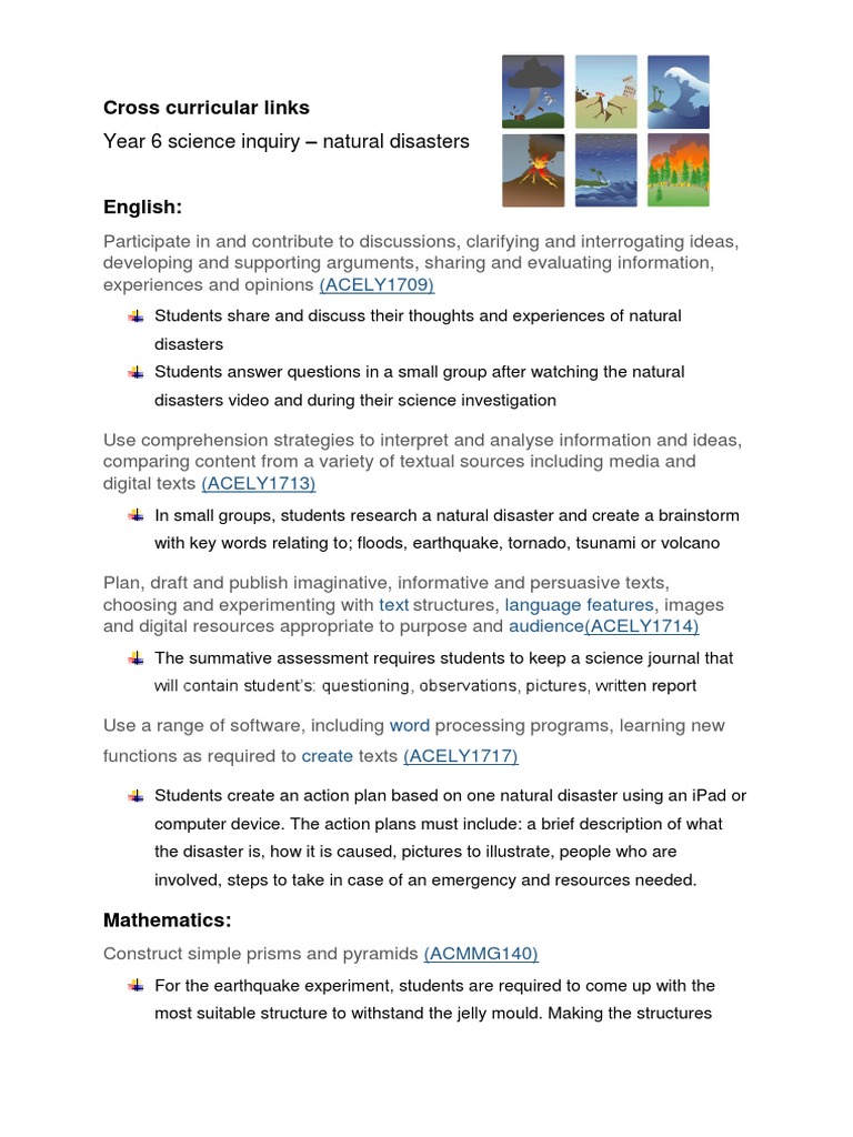 Concept Map Natural Disasters | PDF | Reading Comprehension | Cognition