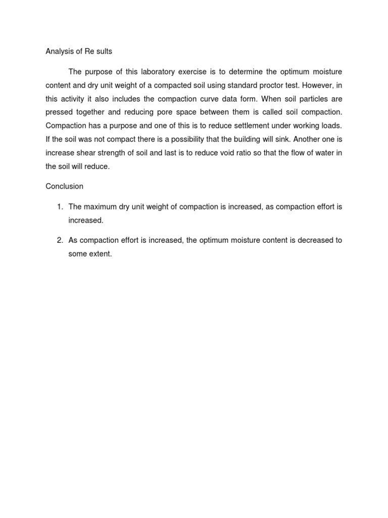 Conclusion Soil Compaction | PDF