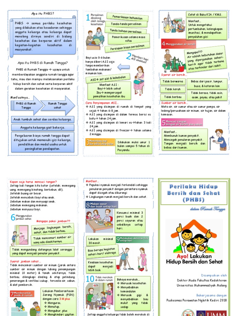 Leaflet Perilaku Hidup Bersih Dan Sehat Pdf