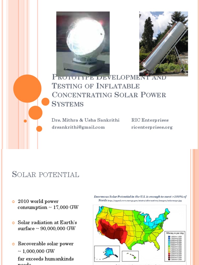 Inflatable Heliostat Solar Power Prototype | PDF | Photovoltaics ...