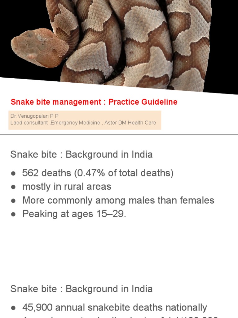 Snake Bite Management - Practice Guideline | PDF | Coagulation | Snake