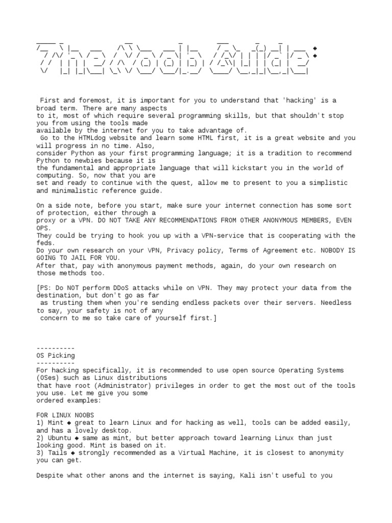 Anonymous - The Noob Guide | PDF | Tor (Anonymity Network) | Denial Of ...