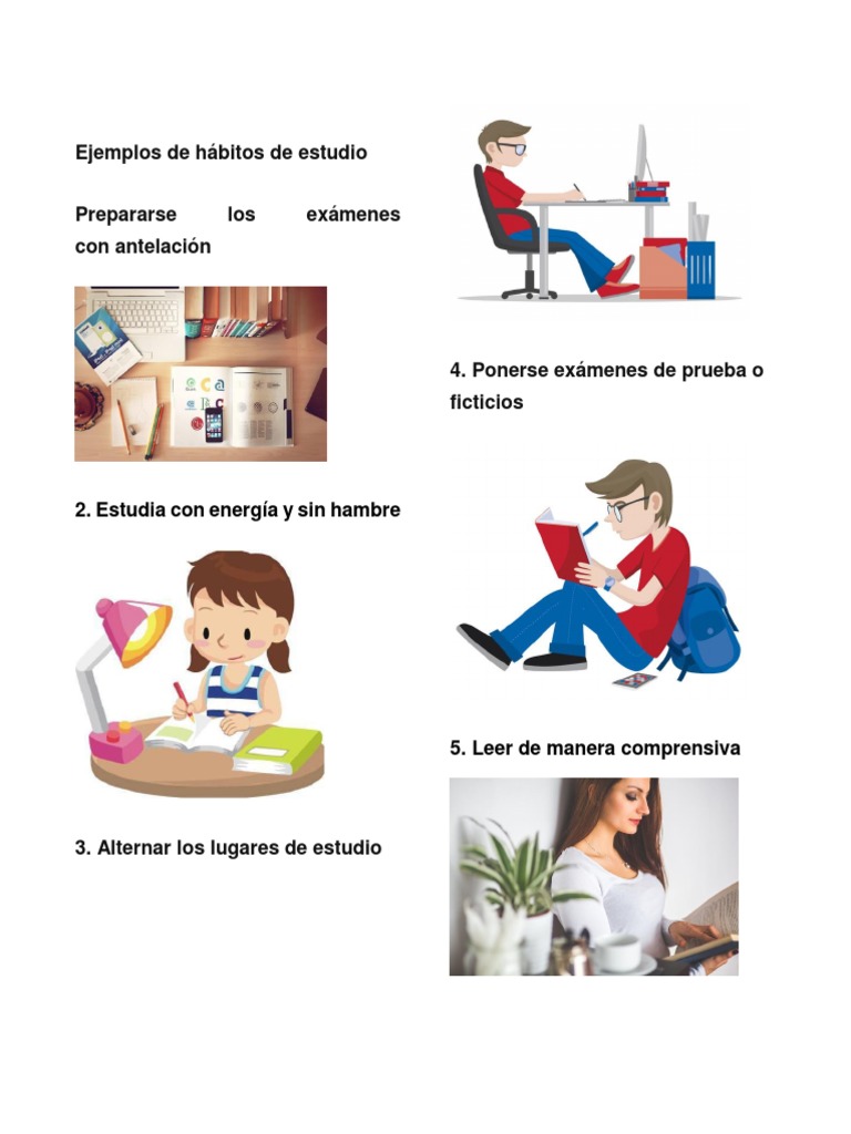 Ejemplos de hábitos de estudio efectivos | PDF