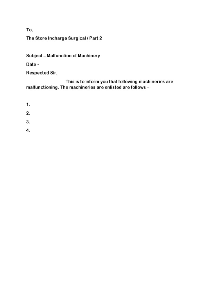 Report on Malfunctioning Machinery | PDF