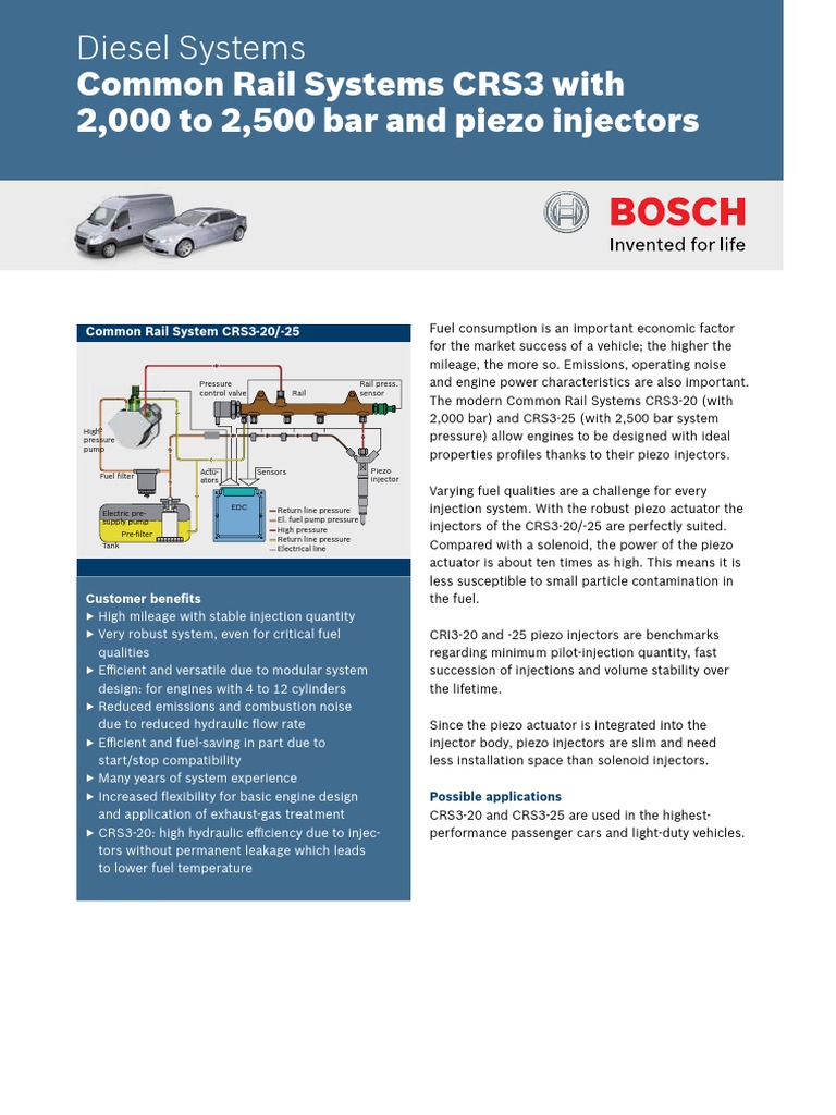 Common Rail Crs3 Con 2000 A 2500 Bard y Piezoelectrico | PDF | Fuel ...