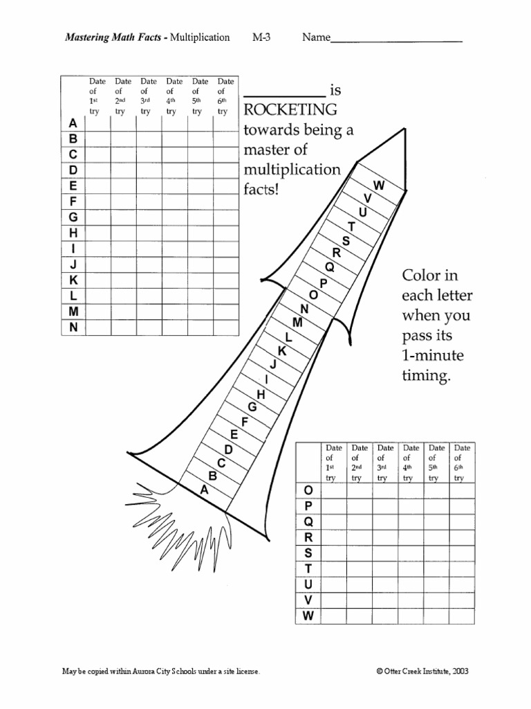 Multiplication Rocket Math A-Z | PDF | Intellectual Works | Business