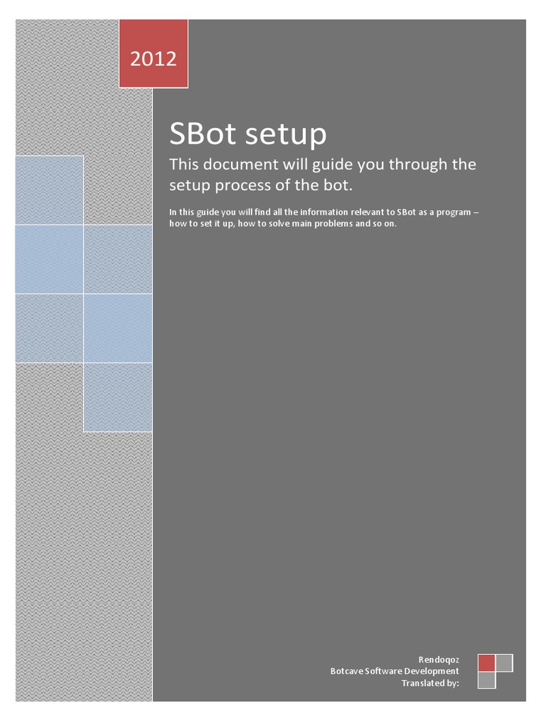 SBot Setup | PDF | User (Computing) | Internet Forum