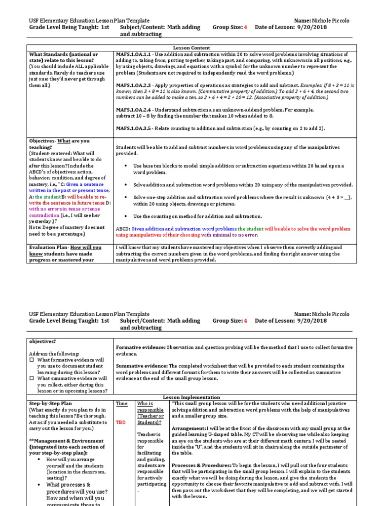 CT Lesson Plan Differentiated Instruction | Download Free PDF ...