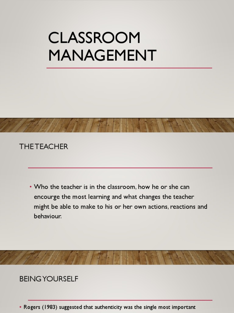 Classroom Management-The Teacher | PDF | Learning | Teachers
