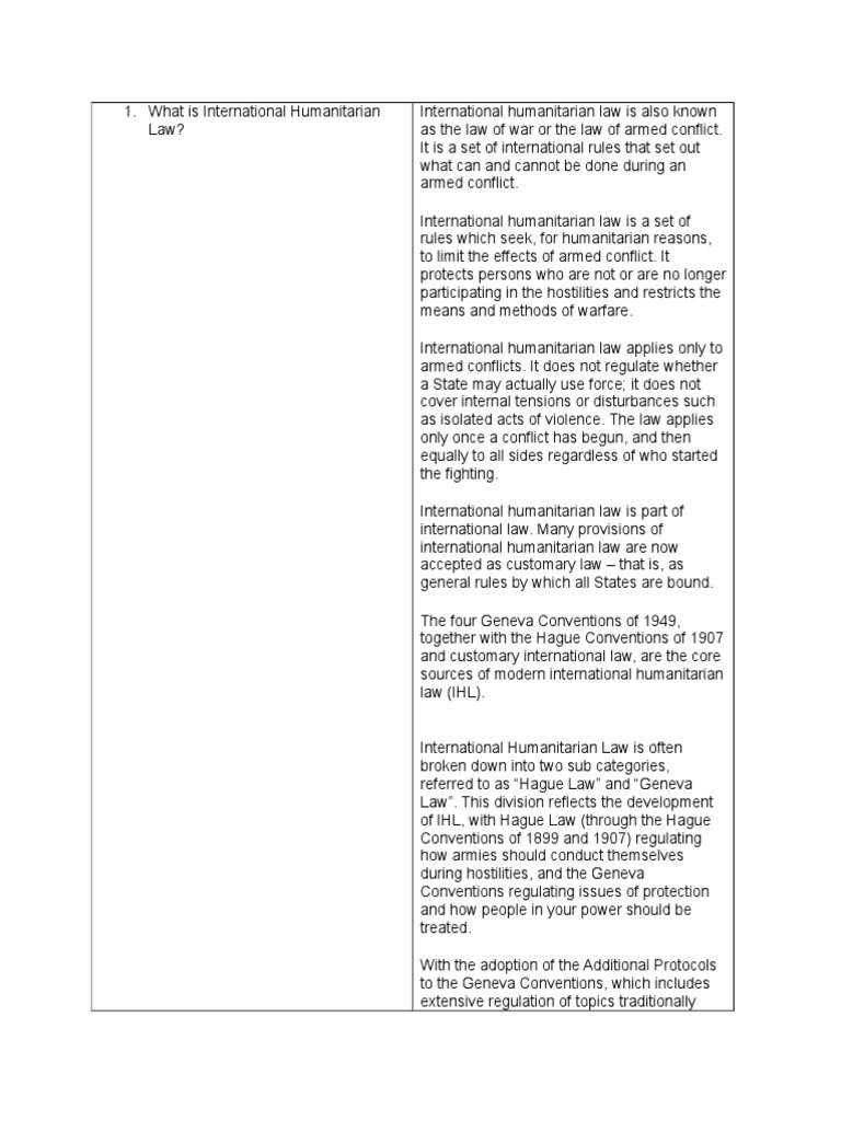 International Humanitarian Law | PDF | Law Of War | International ...