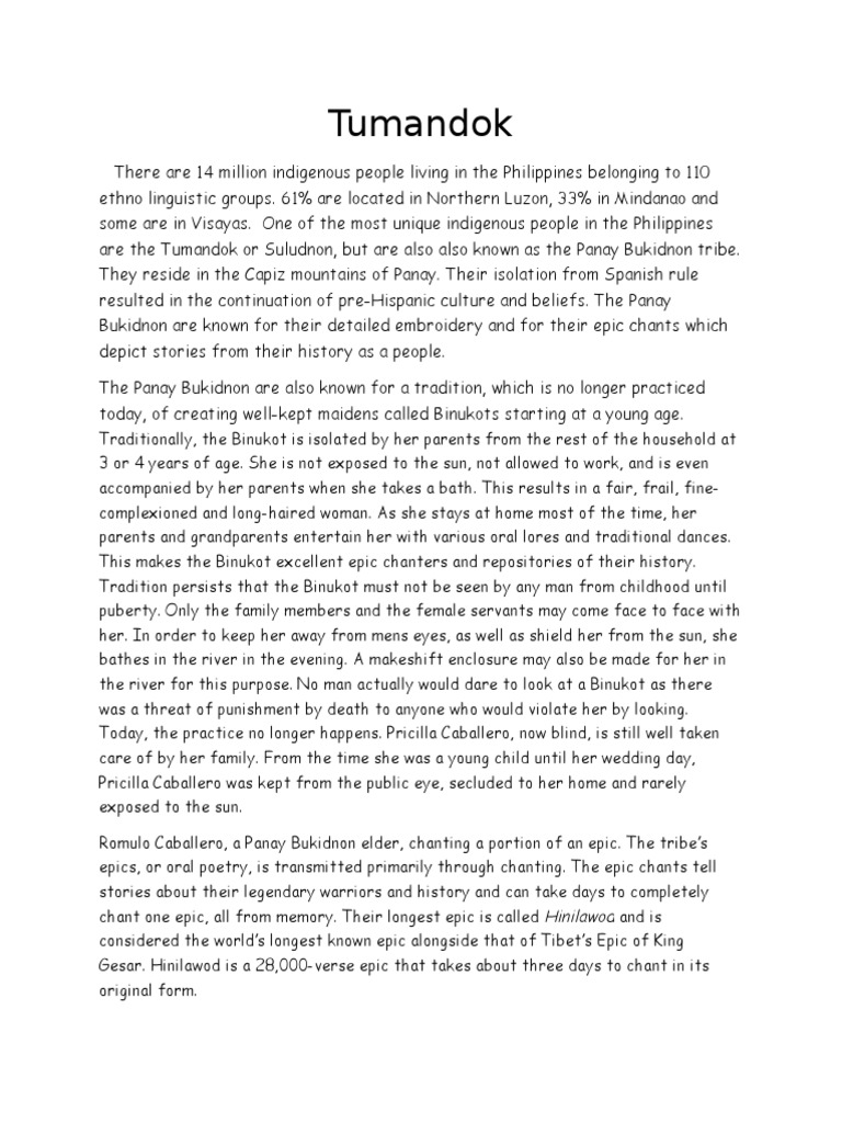 Tumandok | PDF | Philippines