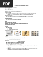 Semi-Detailed Learning Plan: Chinese Peking Opera | PDF | Arts (General)