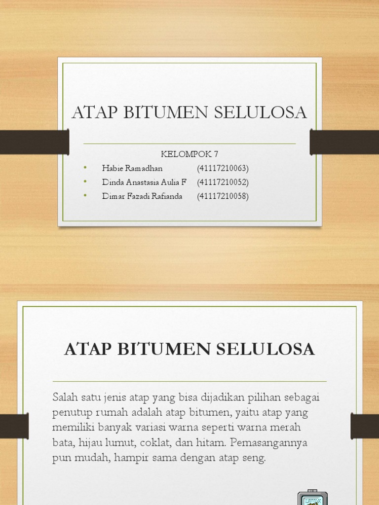 Atap Bitumen Selulosa Dimarrr | PDF | Griya & Taman