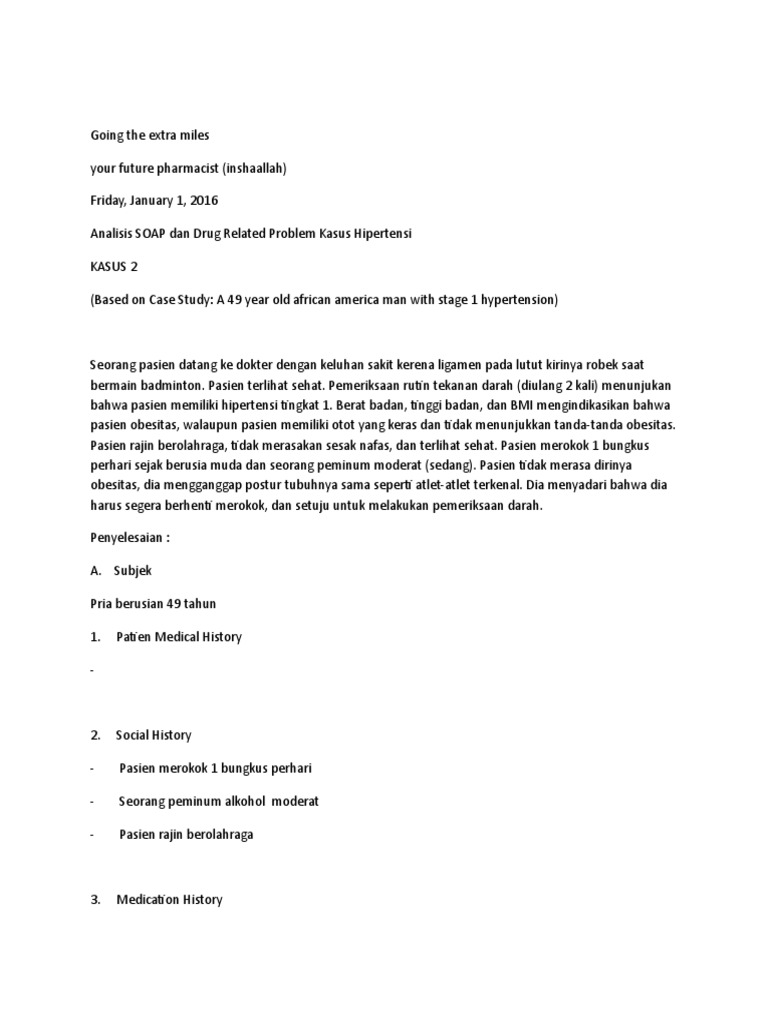 Contoh Kasus Hipertensi | PDF
