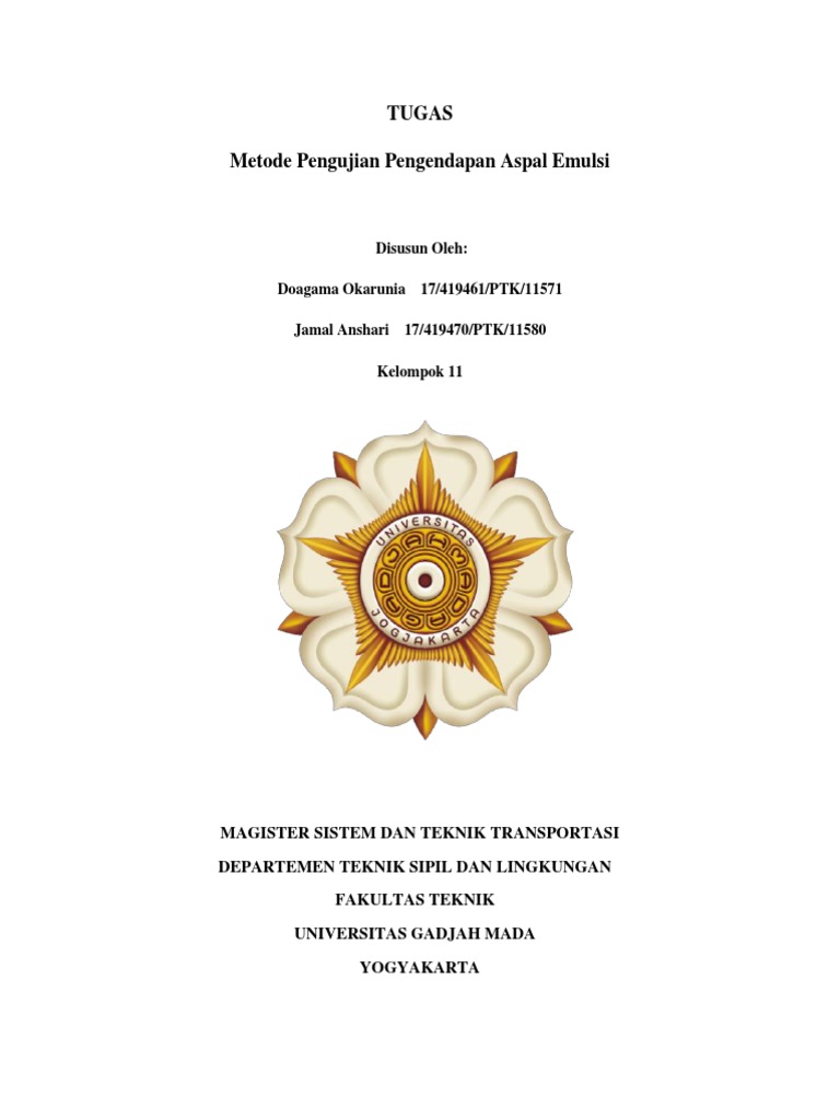 Metode Pengujian Pengendapan Aspal Emulsi PDF | PDF