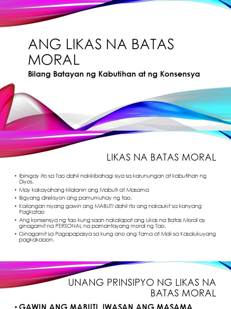 Ang Likas Na Batas Moral | PDF