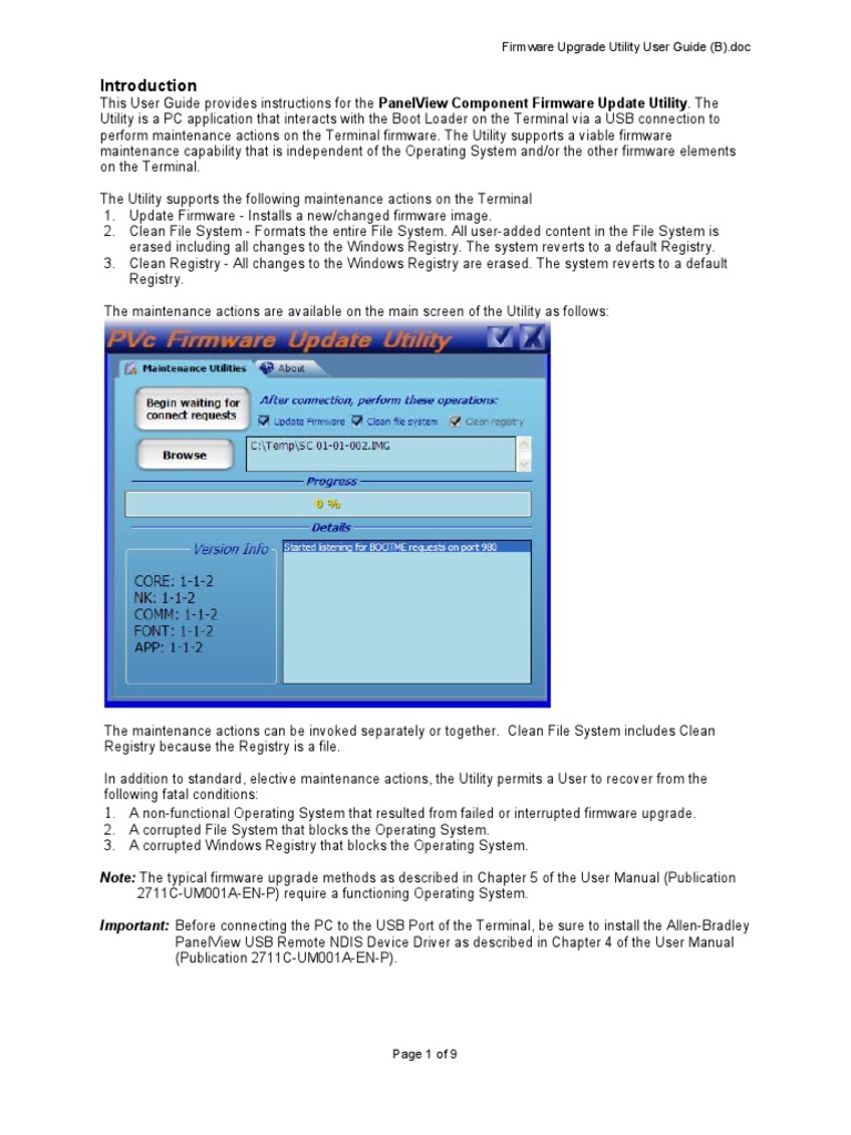 Firmware Upgrade Utility User Guide | PDF | Windows Registry | File System