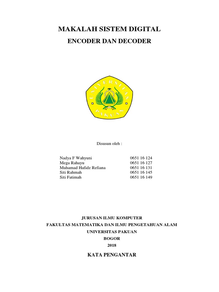 Makalah Encoder & Decoder | PDF