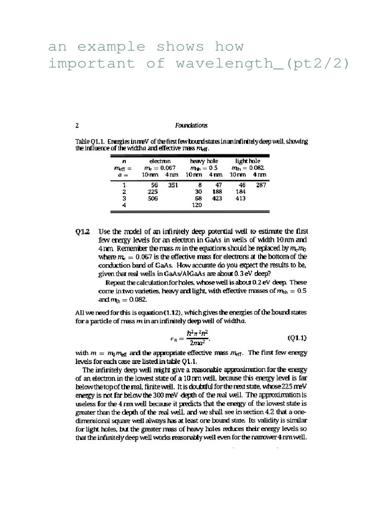 An Example Shows How Important of Wavelength - (pt2/2) | PDF | Teaching ...