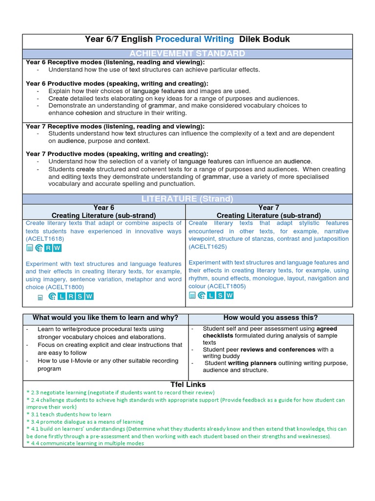 Teaching Procedural Writing Skills | PDF | Learning | Linguistics