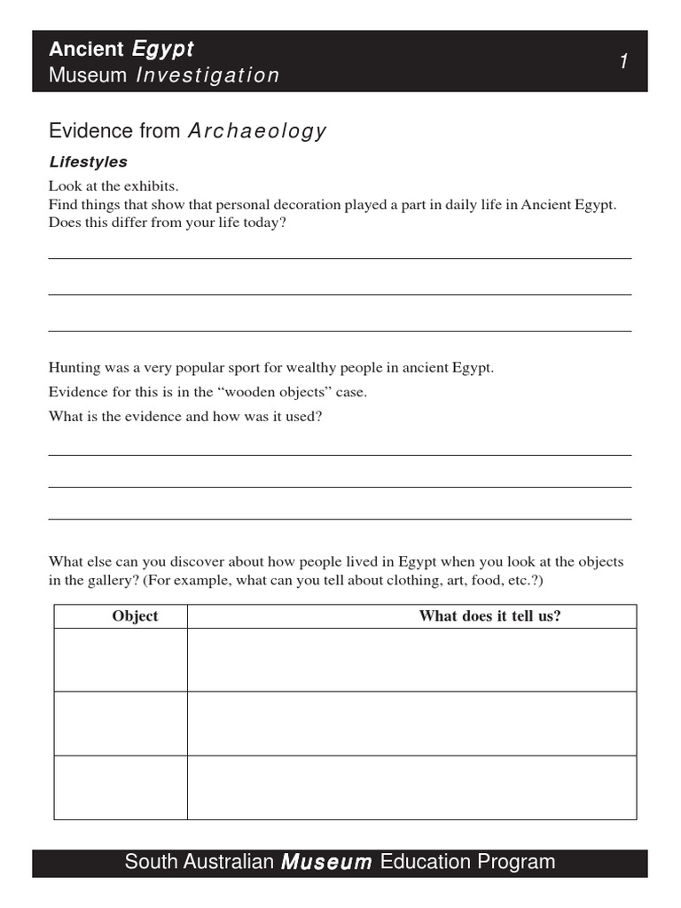 Egypt Yr7 Gallery Activities | Download Free PDF | Mummy | Ancient Egypt
