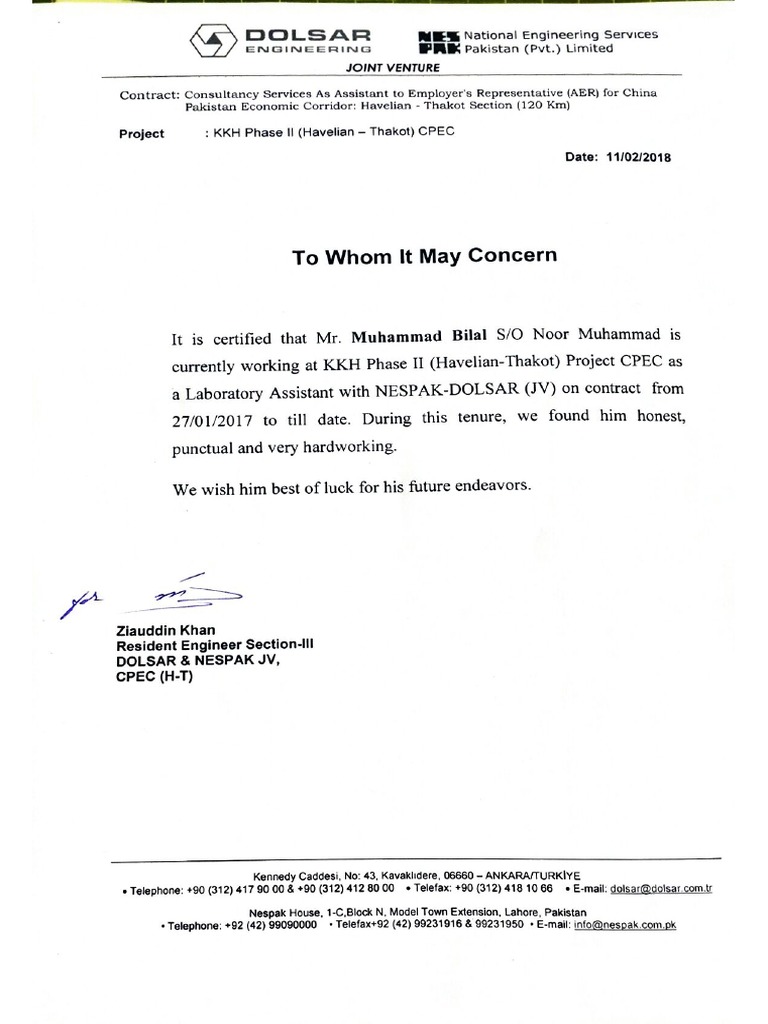 Experience Letter | PDF