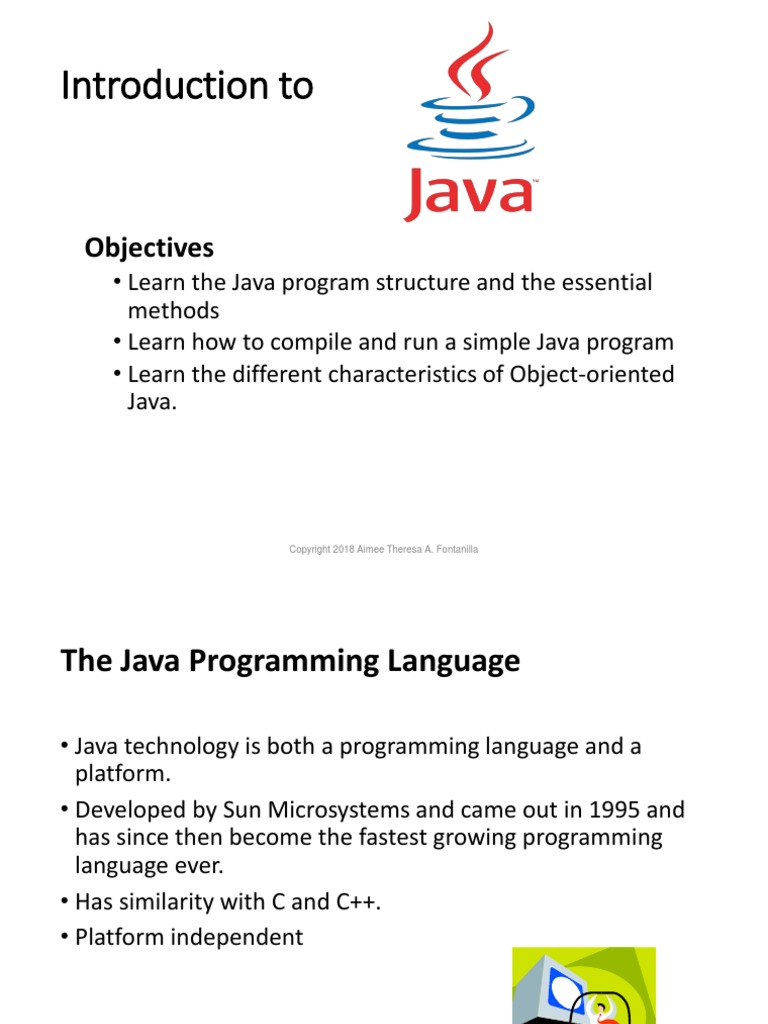 2018 Lecture 1 - Introduction To Java PDF | PDF | Java Virtual Machine ...