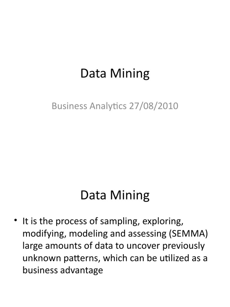 BA Data Mining | PDF | Data Mining | Information Science