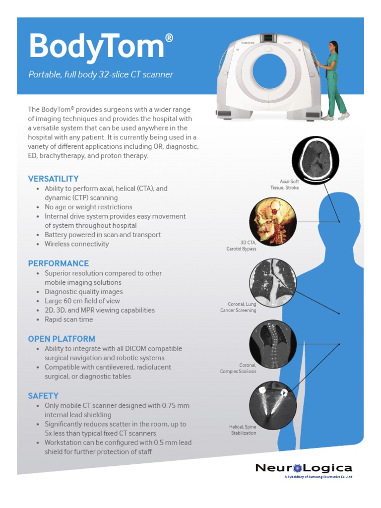 BodyTom OnePage Handout 1NL4000-130rev00 | PDF | Ct Scan | Medical Imaging