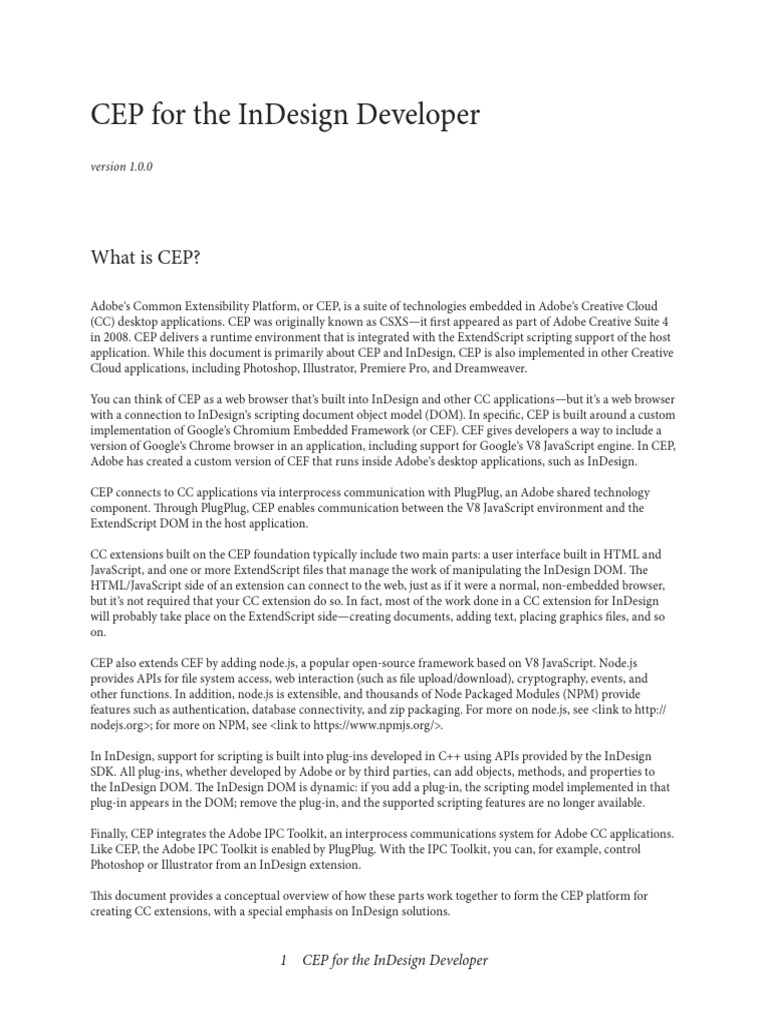 Cep 6 1 Html Extension Cookbook Pdf Adobe In Design Java Script