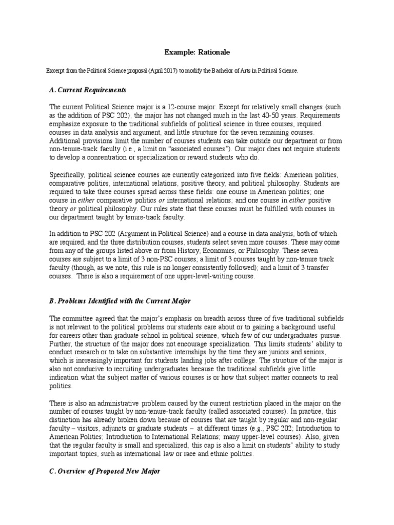 A. Current Requirements: Example: Rationale | PDF | Advanced Placement ...