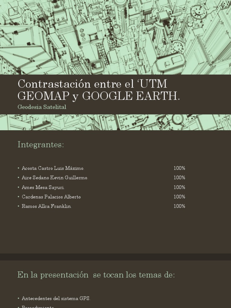 Manejo Del Utm Geomap | PDF | Sistema de Posicionamiento Global | Geomática