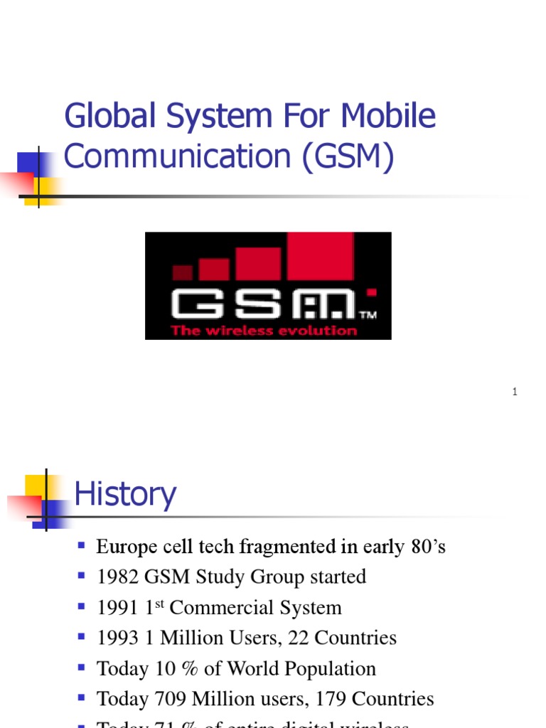 Global System For Mobile Communication (GSM) | Download Free PDF | Networks | Computer Networking