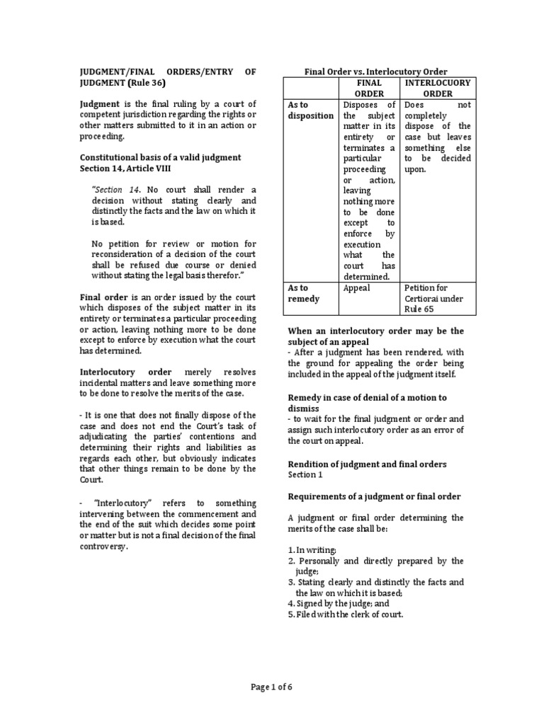 Understanding Rule 36 Judgments | PDF | Judgment (Law) | Pleading