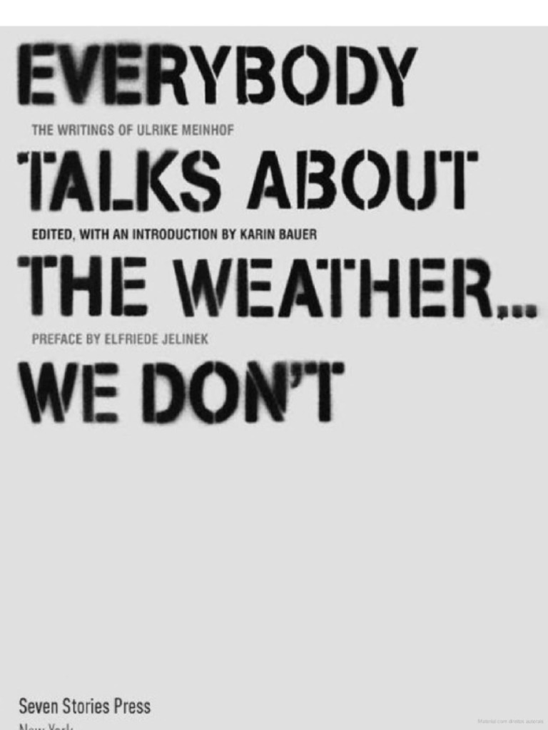 Everybody Talks About The Weather PDF | PDF