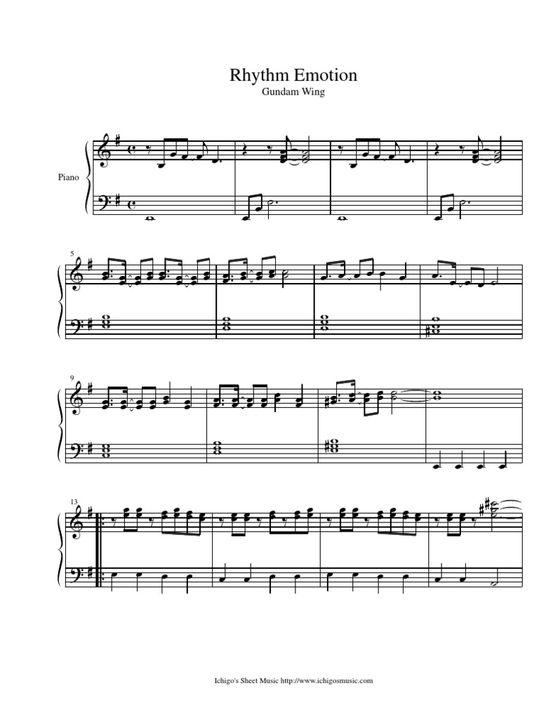 Gundam Wing - Rhythm Emotion | PDF