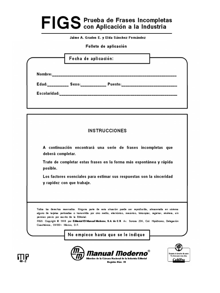 Cuestionario FIGS | PDF | Agitación | Violencia