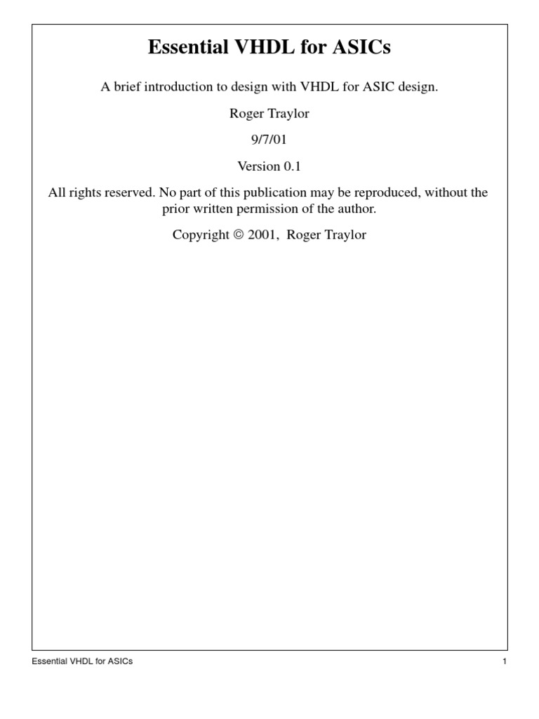 Essential VHDL | PDF