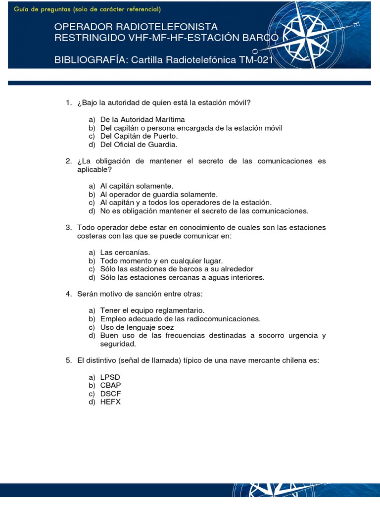 Operador RadioTelefonista Restringido | PDF | Radiodifusión | Puerto y ...