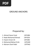 Ground Anchor Design Calculations | PDF