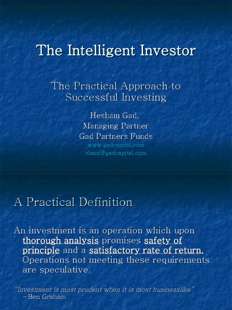 Intelligent Investor | PDF