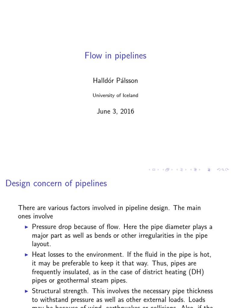 Flow in Pipelines | PDF | Fluid Dynamics | Reynolds Number