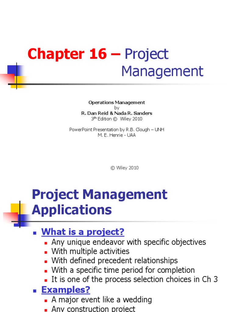 ch16 Plus Homework | PDF | Operations Management | Project Management