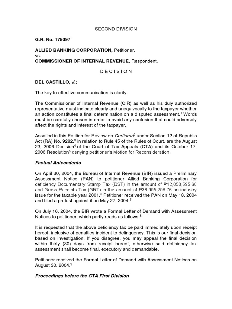 CIR Vs PAL - Construction | PDF | Internal Revenue Service | Taxation ...