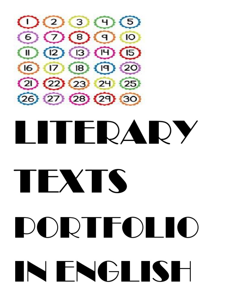 Literary Texts: Portfolio in English | PDF | Home & Garden | History