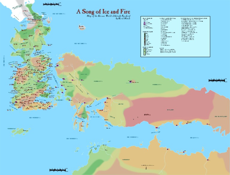A Song of Ice and Fire: Map of The Known World v2.6 (With Spoilers) by ...