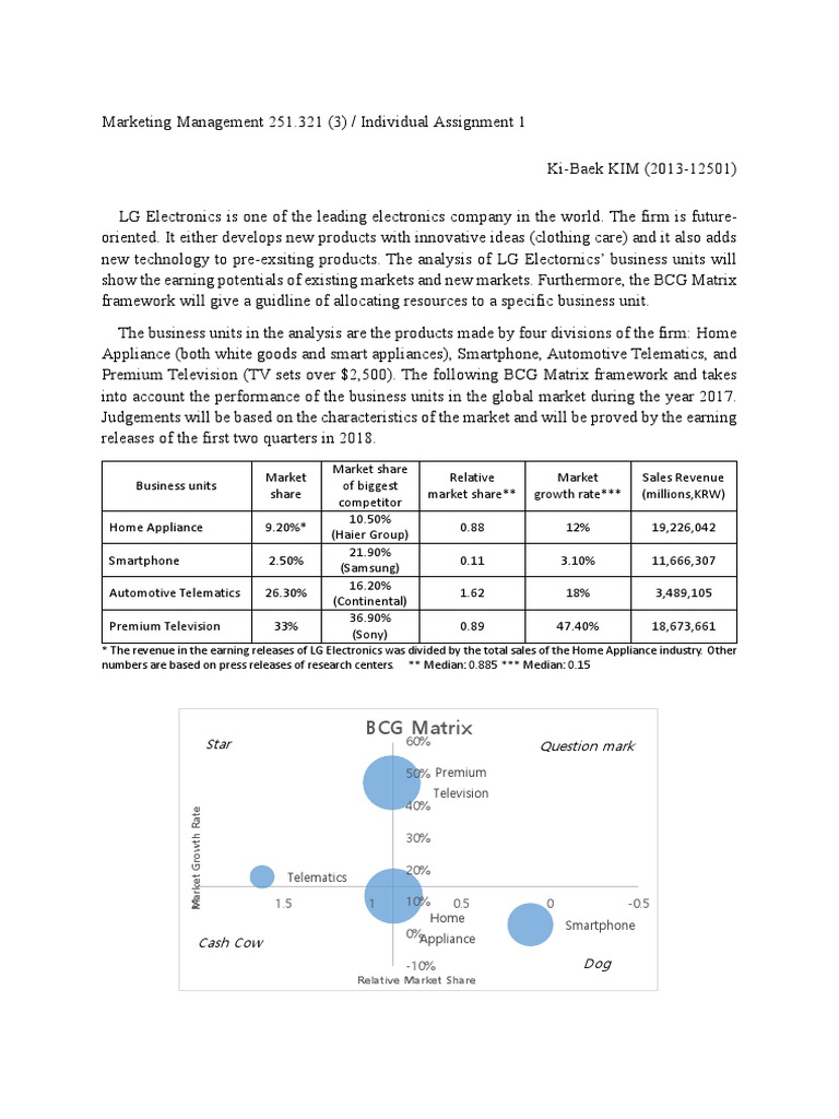 BCG Matrix | Download Free PDF | Home Appliance | Sony